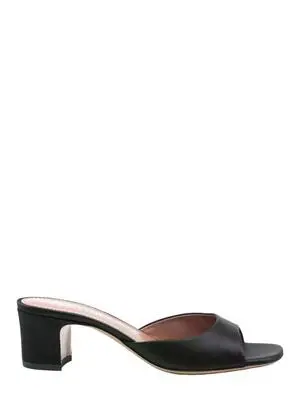 Paris Texas Satin Sandals - Black