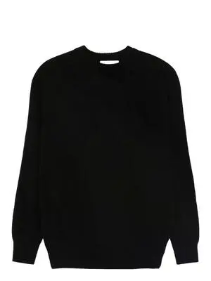 LARDINI Cashmere Crew Neck Sweater - Black