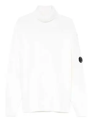 C.P. COMPANY Lens-detail Wool-blend Sweater - Neutrals
