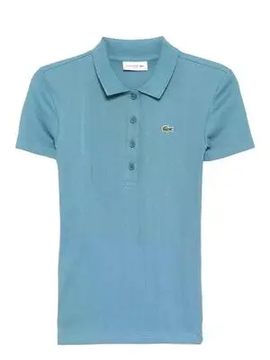Lacoste Ribbed Polo Top - Blue