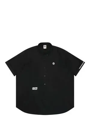 AAPE BY *A BATHING APE Logo-appliqué Shirt - Black