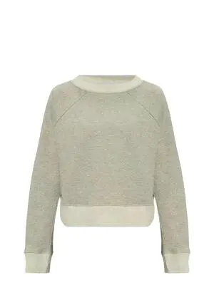 Victoria Beckham Logo-embroidered Boat-neck Sweatshirt - Grey