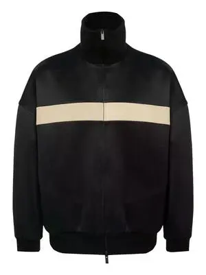 Fear Of God Striped Zipped Jacket - Black