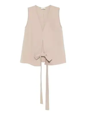 P.a.r.o.s.h Belted Sleeveless Top - Neutrals
