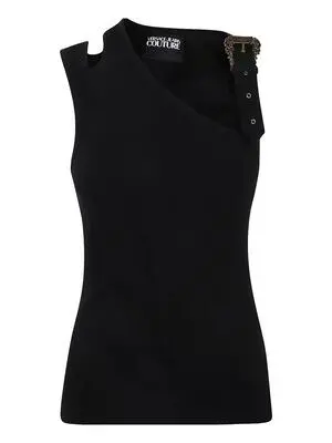 Versace Baroque Buckle Tank Top - Black