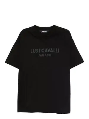 Just Cavalli Logo-print T-shirts - Black