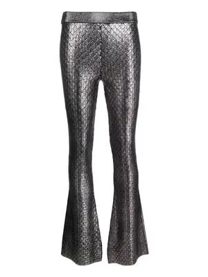 Rabanne High-waist Flared Trousers - Silver