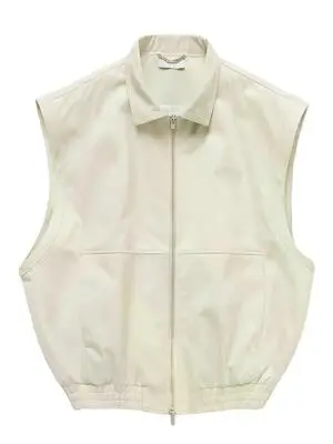 1989 STUDIO Sleeveless Zip-up Waistcoat - Neutrals