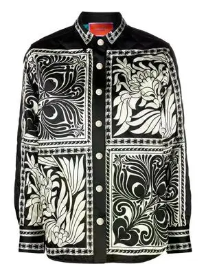 La DoubleJ Iris Quilted Shirt Jacket - Black