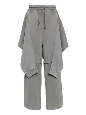 ALAINPAUL Layered Cotton Track Pants - Grey