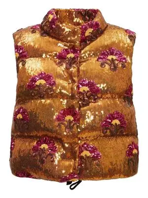 La DoubleJ Bonbon Quilted Gilet - Brown