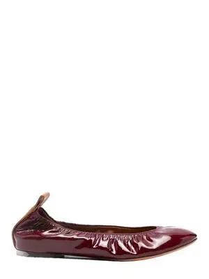 LANVIN Patent Leather Ballet Flats - Red