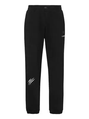 PLEIN SPORT Scratch-print Track Pants - Black