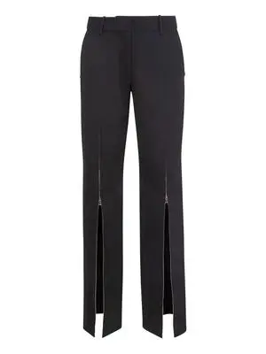 FLEUR DU MAL Zip-up Split Trousers - Black