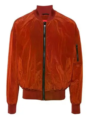 FERRARI Reflective-effect Zip-up Bomber Jacket - Red