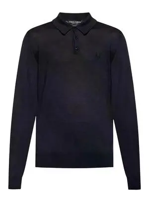 Dolce & Gabbana Silk Polo Shirt - Blue
