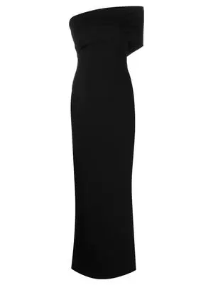 Solace London Lana One-shoulder Maxi Dress - Black