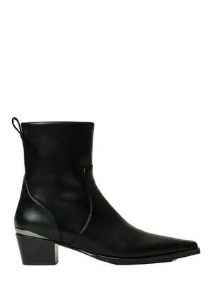 TWINSET 50mm Laminated-panel Cowboy Boots - Black