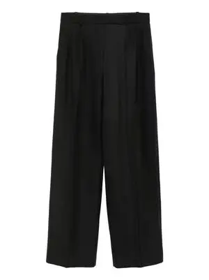 Maje Pleated Wide-leg Tailored Trousers - Black
