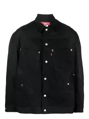 Junya Watanabe Buttoned Cotton Shirt Jacket - Black