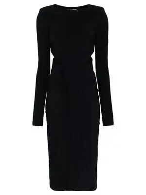 Patrizia Pepe Cut-out Midi Dress - Black