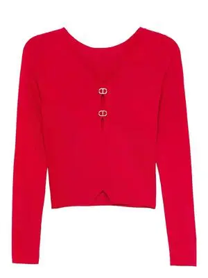 TWINSET Cut-out Detail Sweater - Red