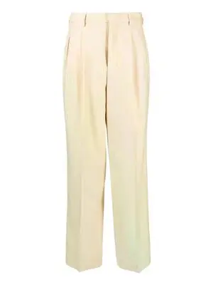 AMI Paris Wide-leg Tailored Trousers - Neutrals