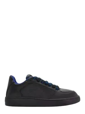 Burberry Stock Leather Sneakers - Black