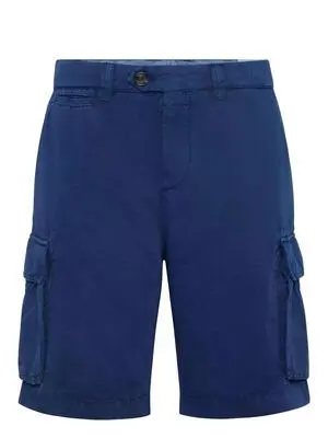 Brunello Cucinelli Mid-rise Cargo Shorts - Blue