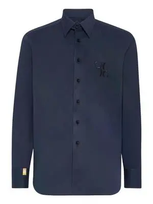 BILLIONAIRE Logo-embroidery Cotton Shirt