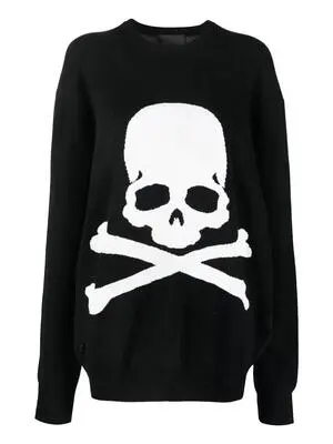 Philipp Plein Skull Bones Crew-neck Jumper - Black