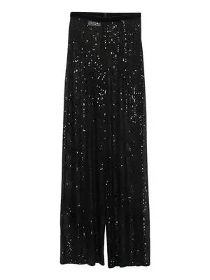 ATU BODY COUTURE Sequinned Palazzo Trousers - Black
