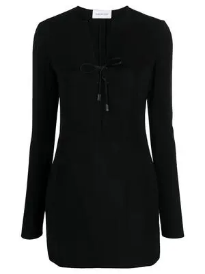 16Arlington Seeran Lace-up Minidress - Black
