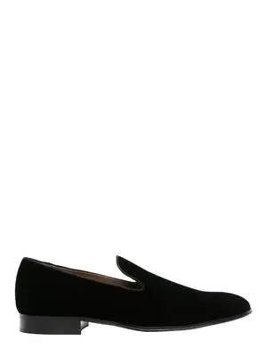 GIANVITO ROSSI Velvet Loafers - Black