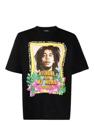 Dsquared2 Graphic-print Crew-neck T-shirt - Black