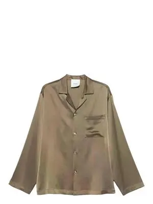 Nanushka Satin Shirt - Brown