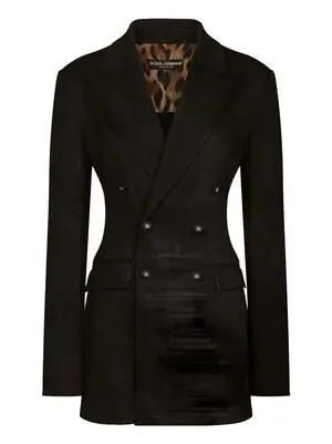 Dolce & Gabbana Milano-rib Double-breasted Blazer - Black