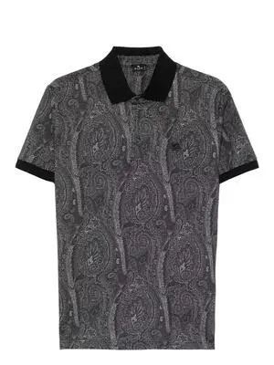 Etro Paisley-print Polo Shirt Grey
