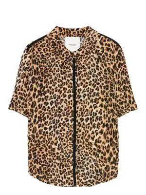 Nanushka Clare Leopard-print Blouse - Brown