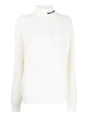 We11Done Intarsia-knit Roll-neck Jumper - White