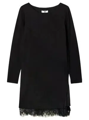 TWINSET Lace-detailed Mini Dress - Black