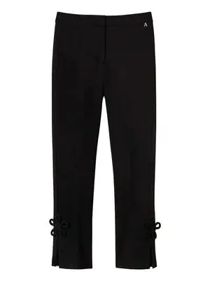 TWINSET Floral-appliqué Trousers - Black