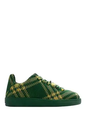 Burberry Check Pattern Sneakers - Green