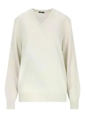 CANESSA Cashmere V-neck Sweater - Neutrals