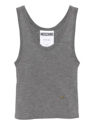 Moschino Logo-lettering Tank Top - Grey