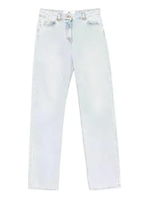 Elisabetta Franchi Logo-detailed Wide Leg Jeans - Blue