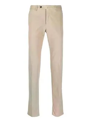 PT TORINO Mid-rise Tapered Chinos - Neutrals