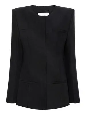 MSGM Raw-cut Tailored Jacket - Black