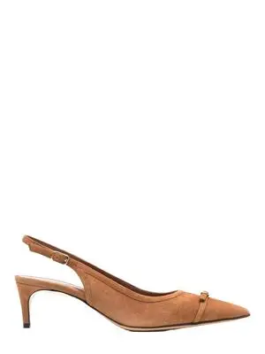 ERALDO Pointed-toe Suede Slingback Pumps - Brown