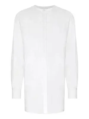 Dolce & Gabbana Collarless Long Shirt - White
